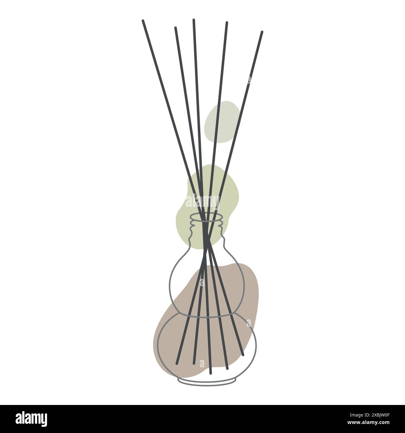 Wooden Aroma Sticks in Glass Jar. Essential Air Fragrance Diffusor ...