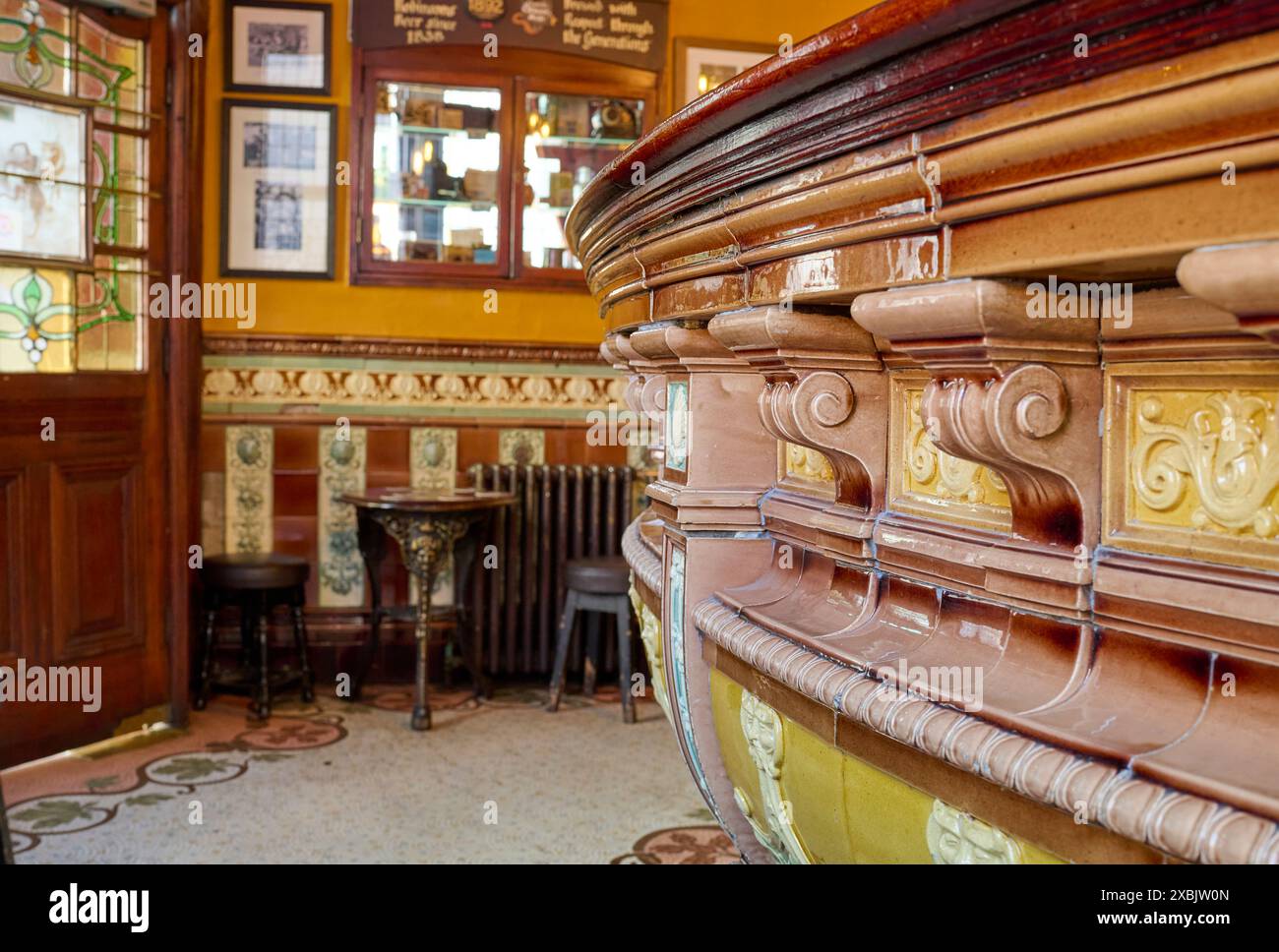 Interior of the Black Horse pub in Preston,uk Only pub in the country ...