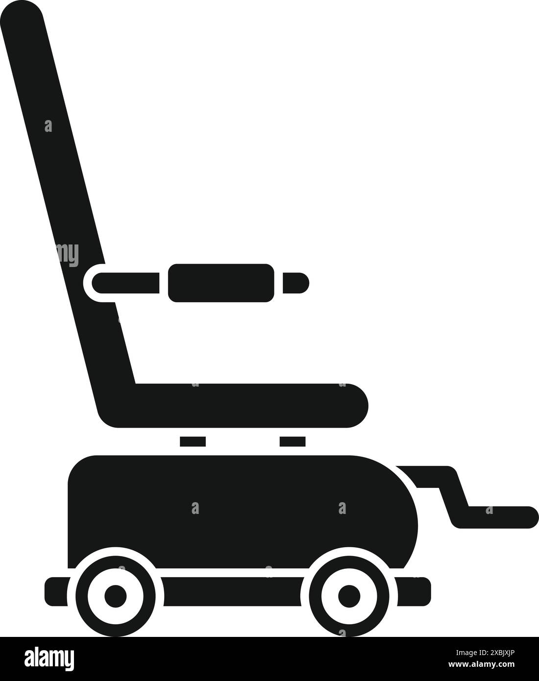 Black silhouette of an electric wheelchair, highlighting its role in enhancing mobility and ...