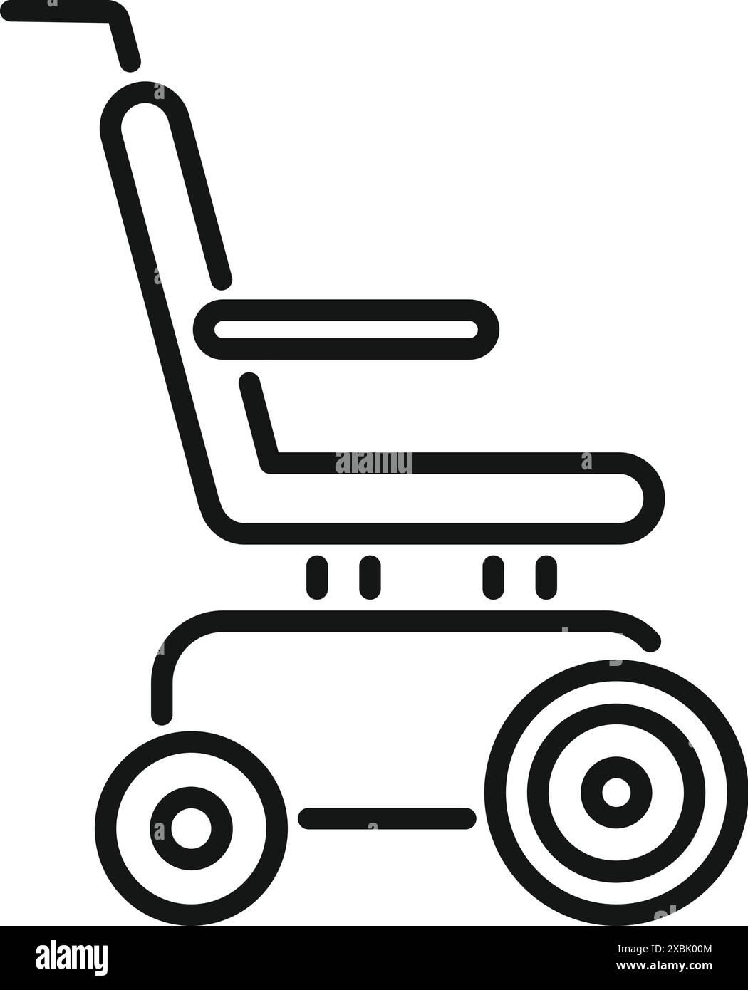 Electric wheelchair icon for disabled people using modern ...