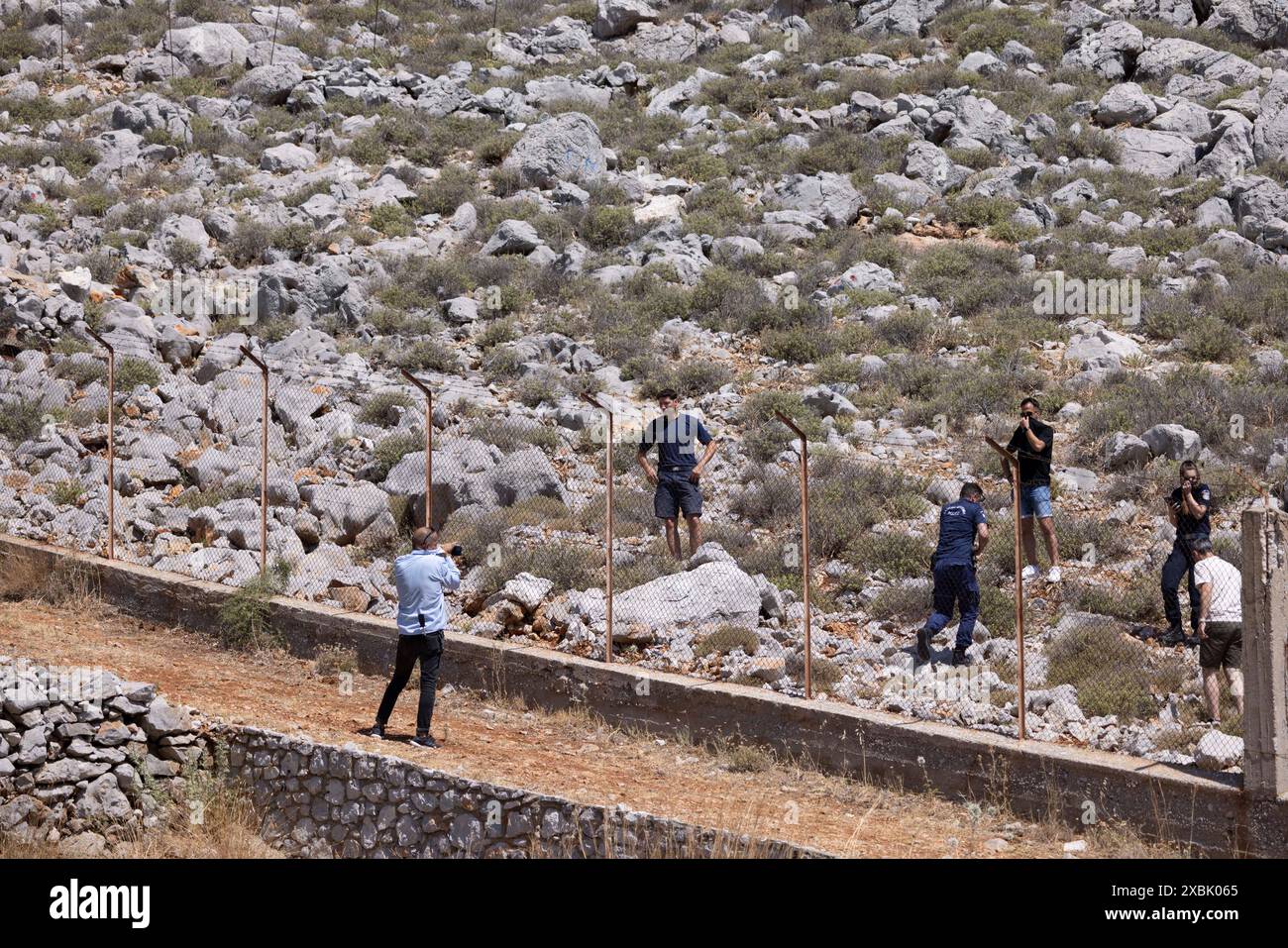PHOTO:JEFF GILBERT Sunday 09th June. Picture shows Greek Police at the ...