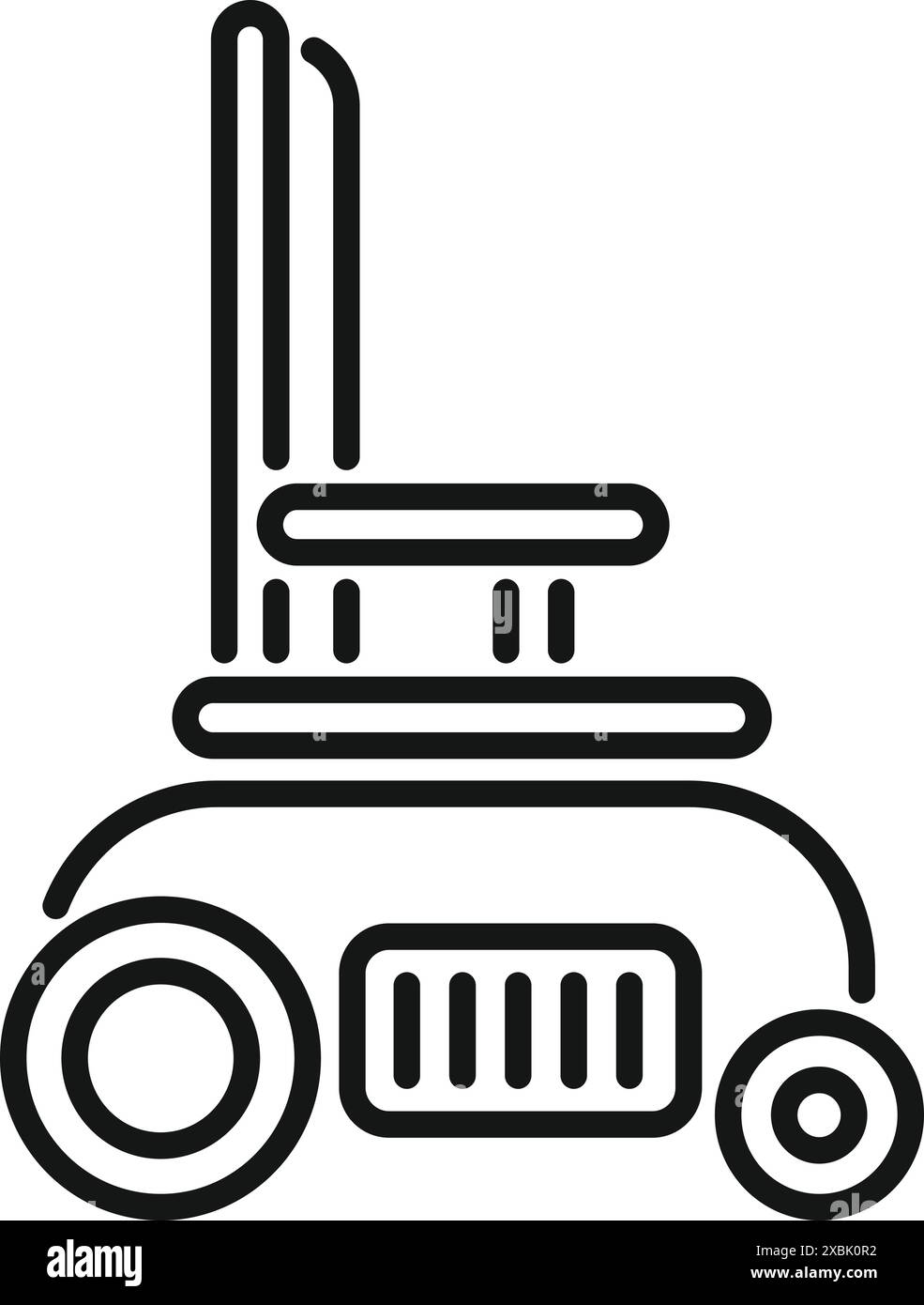 Simple line icon of an electric wheelchair, highlighting mobility ...