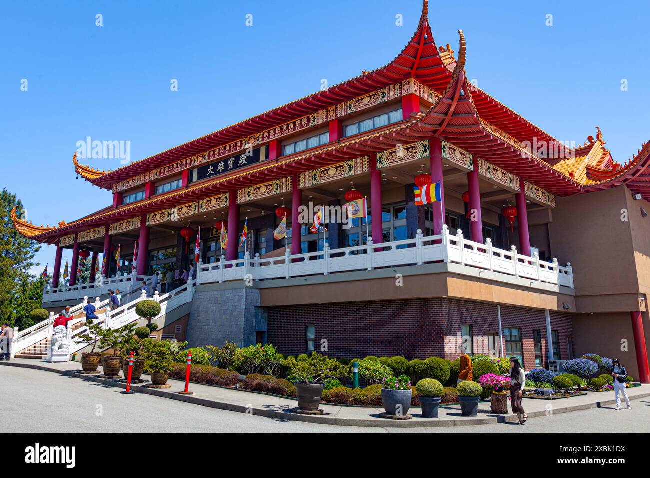 Exterior of the Lingyen Mountain Temple in Richmond British Columbia ...