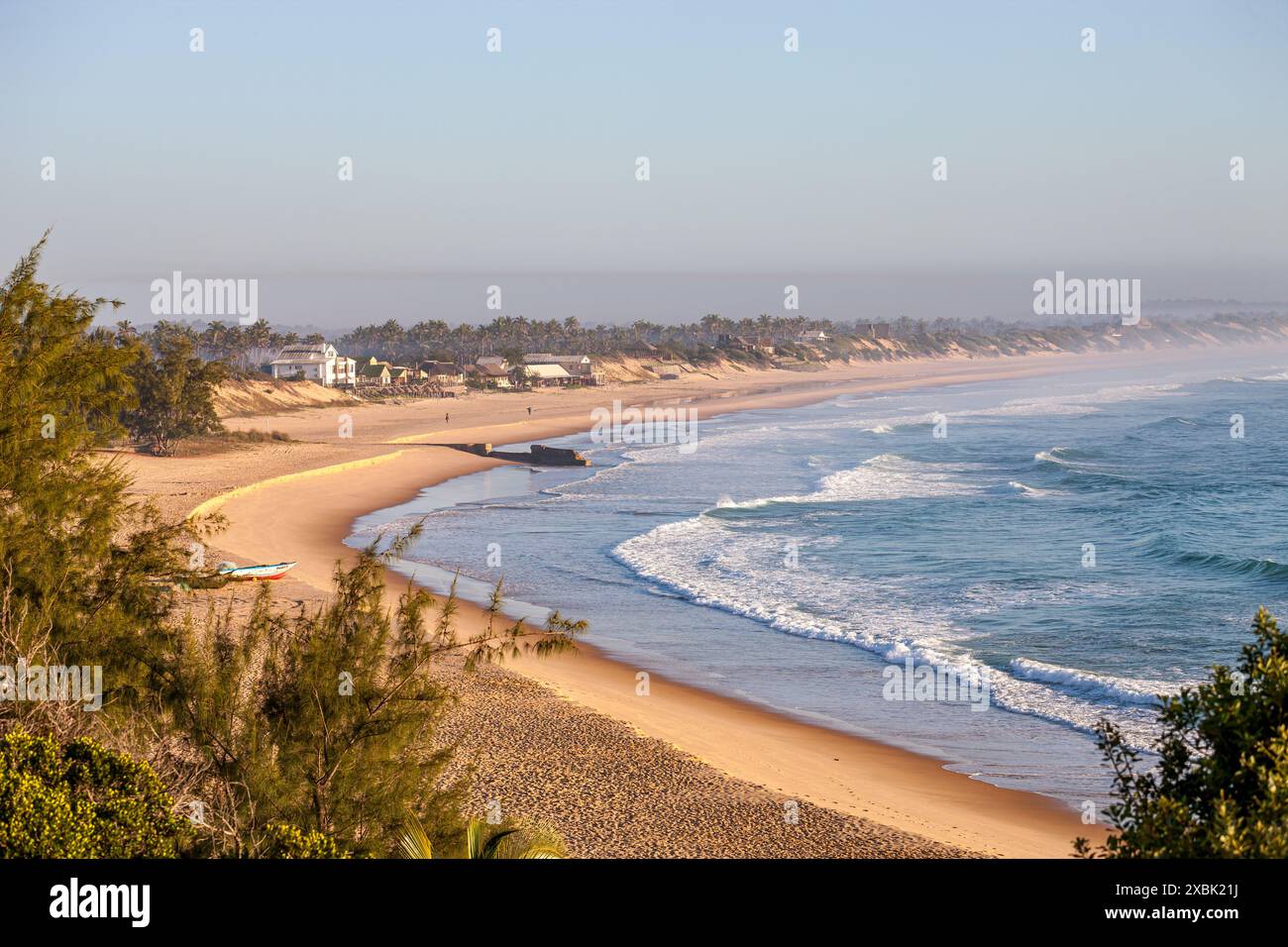 Mozambique, Inhambane, Tofo, La Praia do Tofo, The beach in the morning ...
