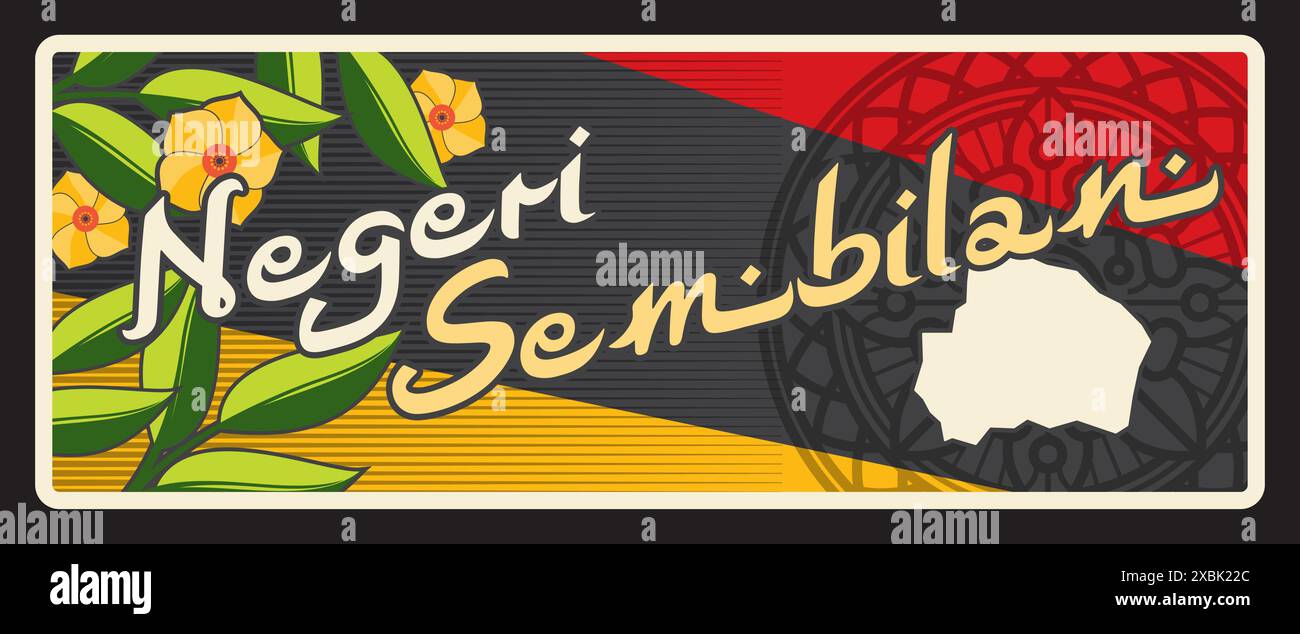 Negeri Sembilan Malaysian state, Malaysia territory. Vector travel ...