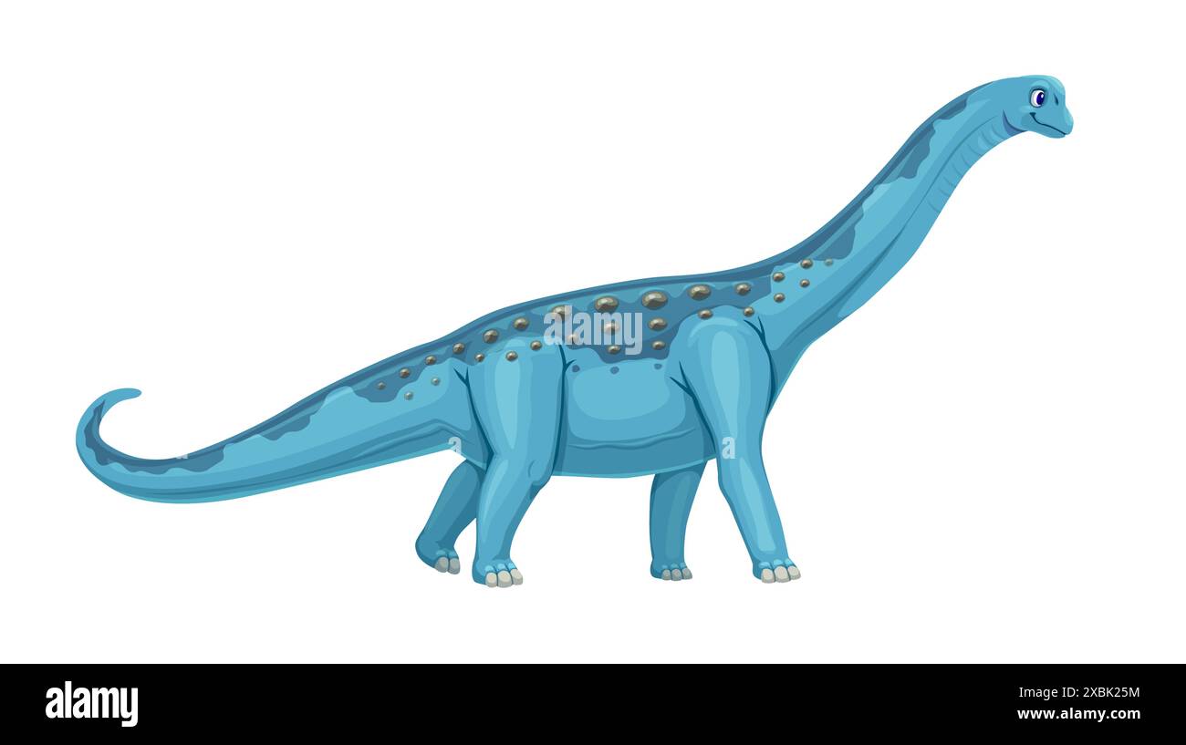 Paralititan prehistoric dinosaur. Cartoon vector sauropod dino ...