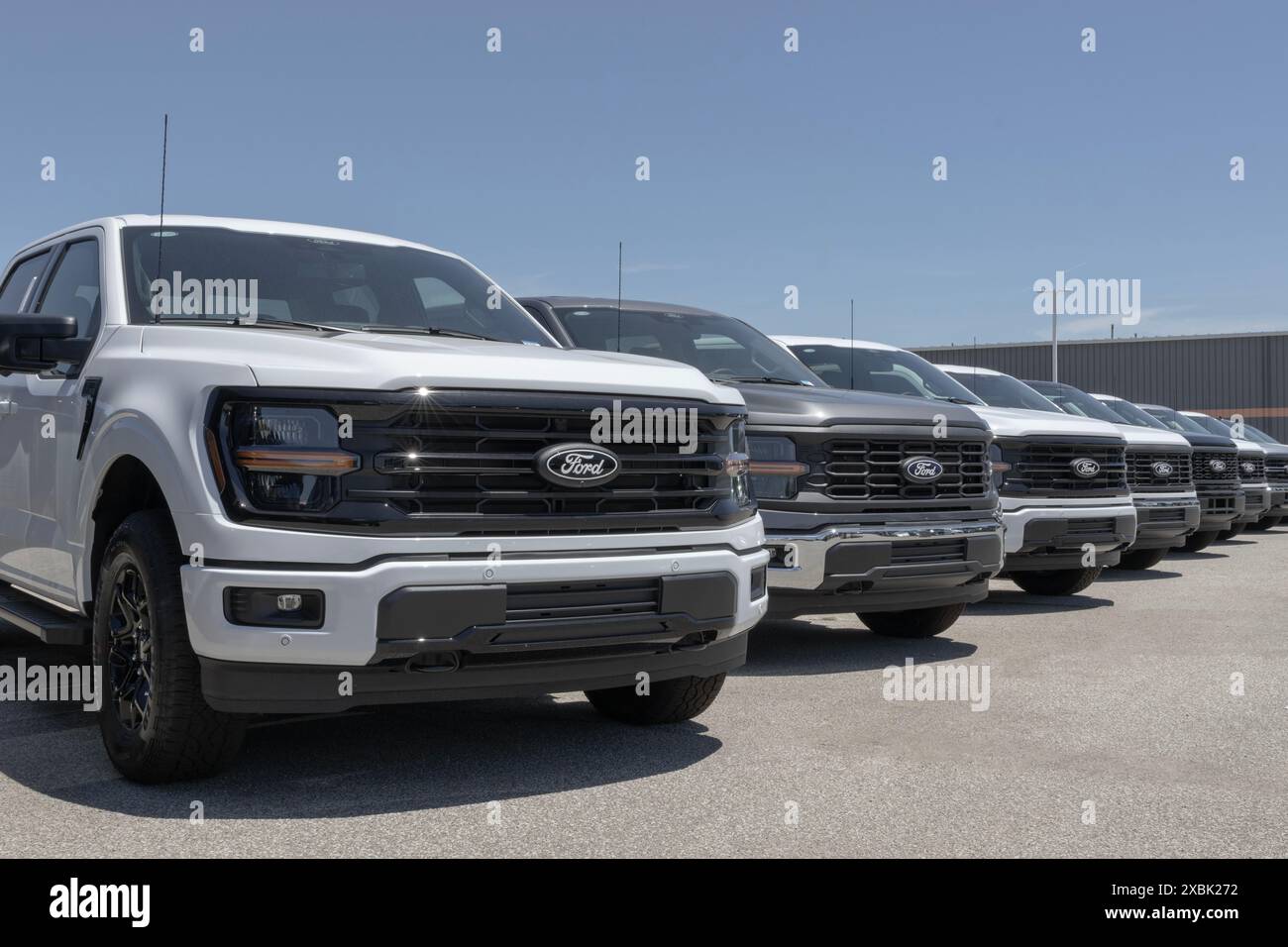 Lafayette - June 11, 2024: Ford F-150 display at a dealership. The Ford ...