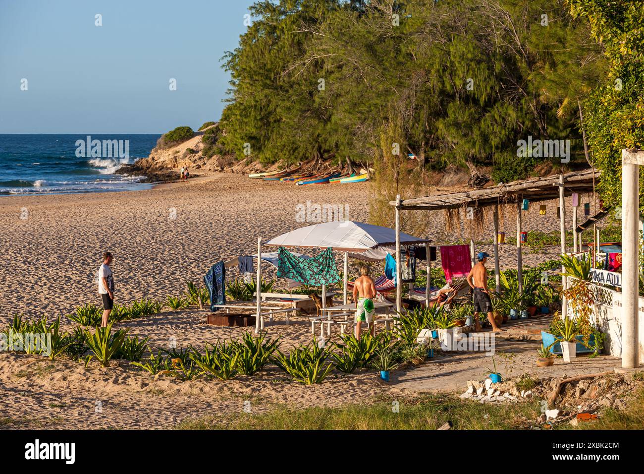 Mozambique, Inhambane, Tofo, La Praia do Tofo, The guesthouse on the ...