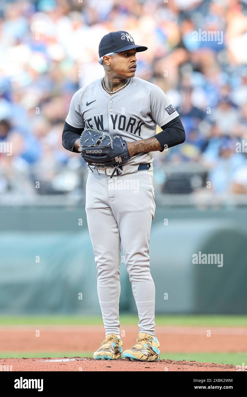 Kansas City, MO, USA. 11th June, 2024. New York Yankees starting ...