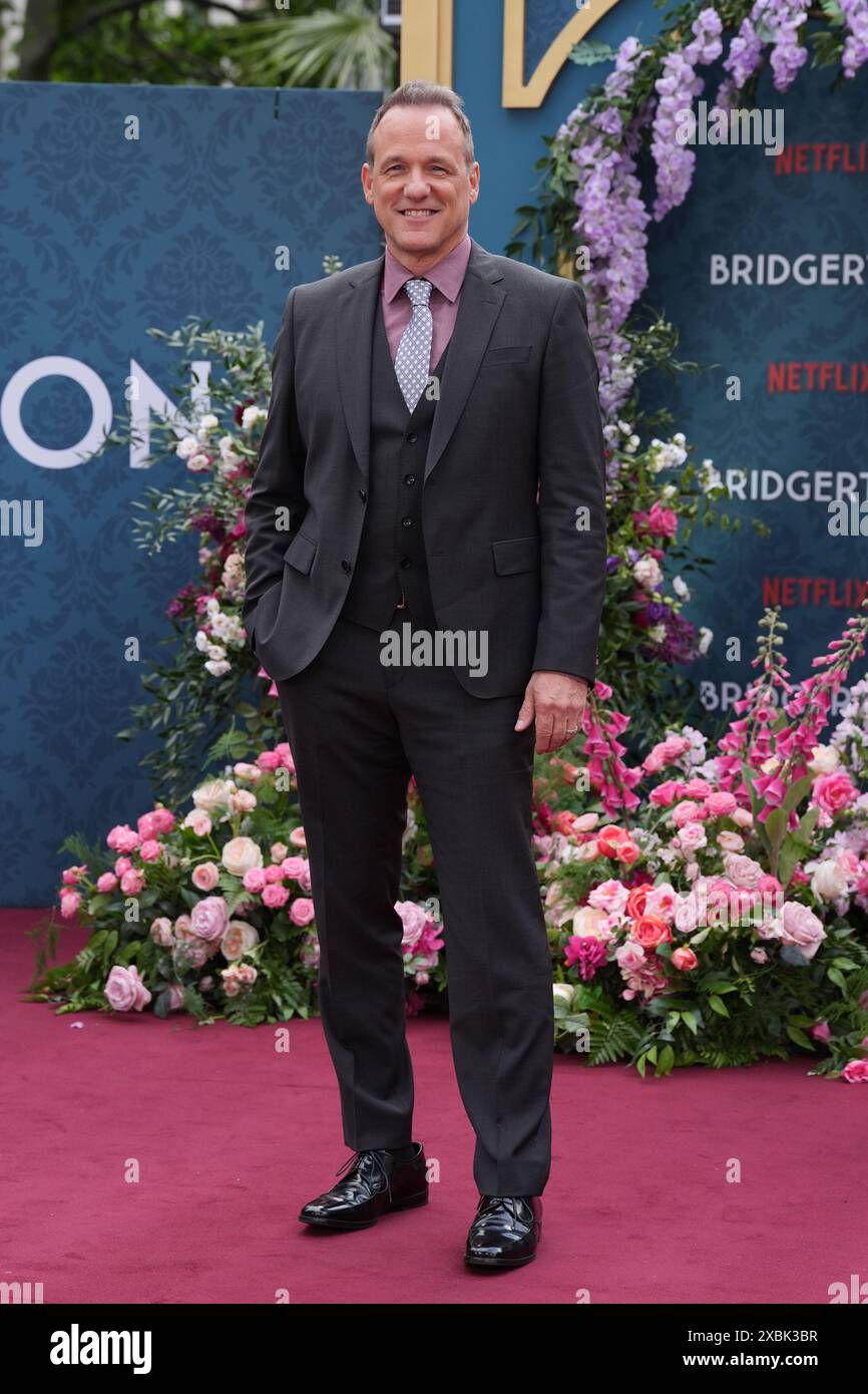 Tom Verica attends a screening of Bridgerton season 3, part two, at ...