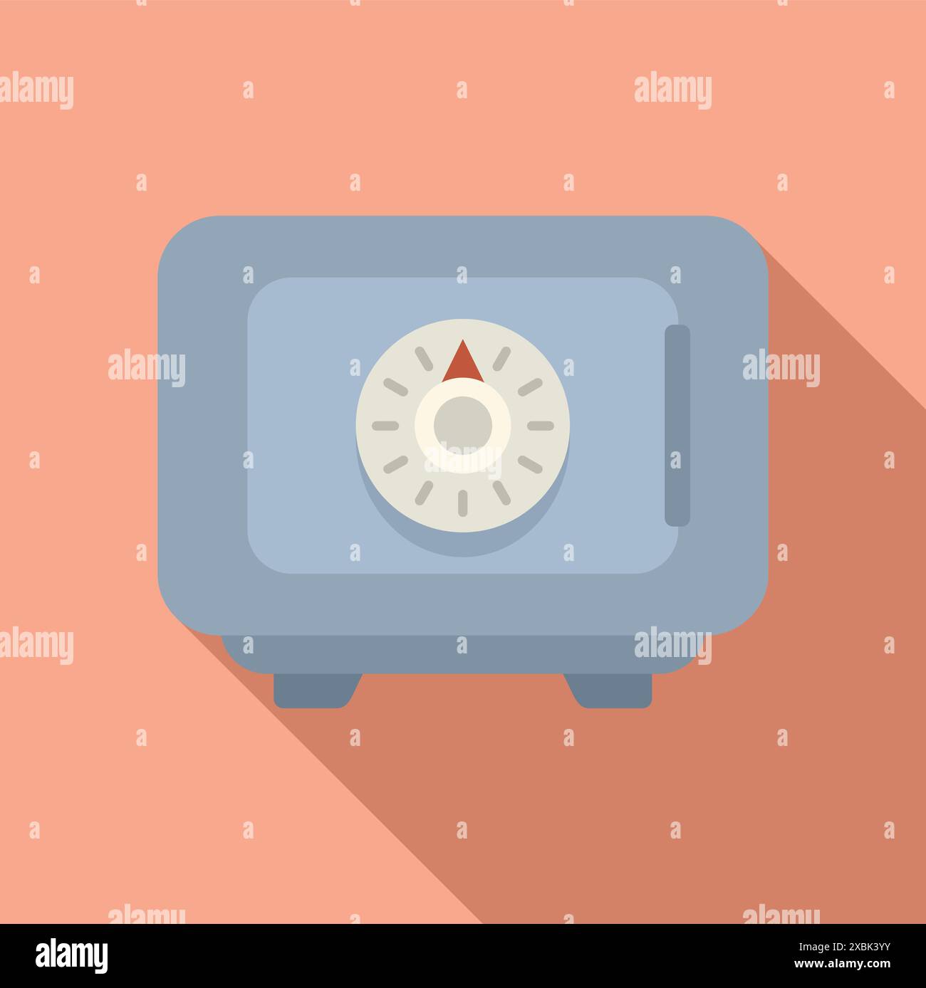 Blue safe deposit box keeping money and documents secure, safety and ...