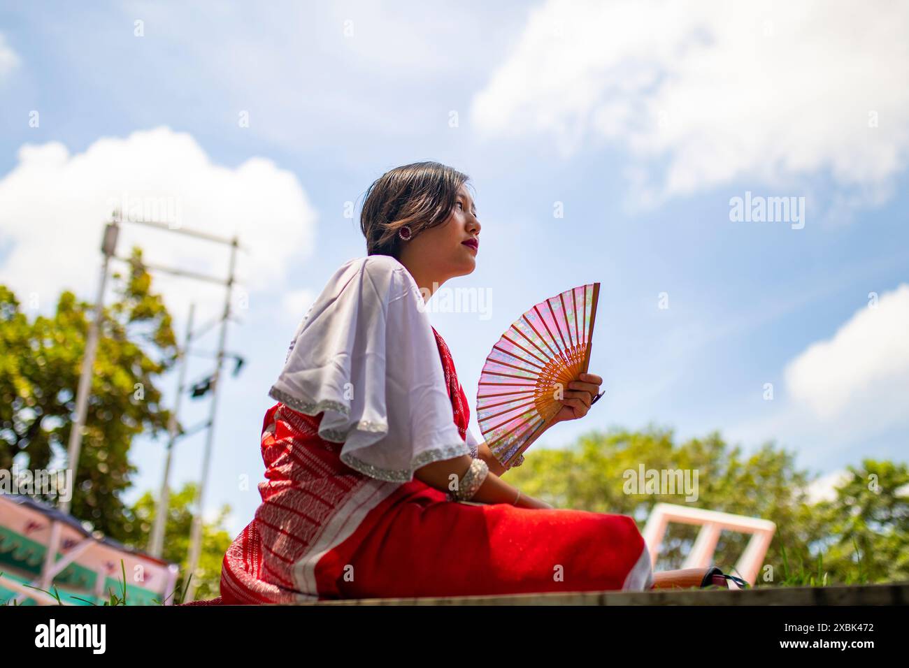 A woman of Chakma community joined the event to mark the World ...