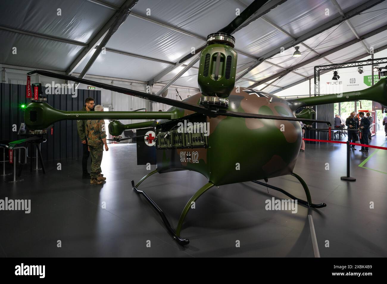 BERLIN - JUNE 06, 2024: The multicopter for transporting the wounded ...