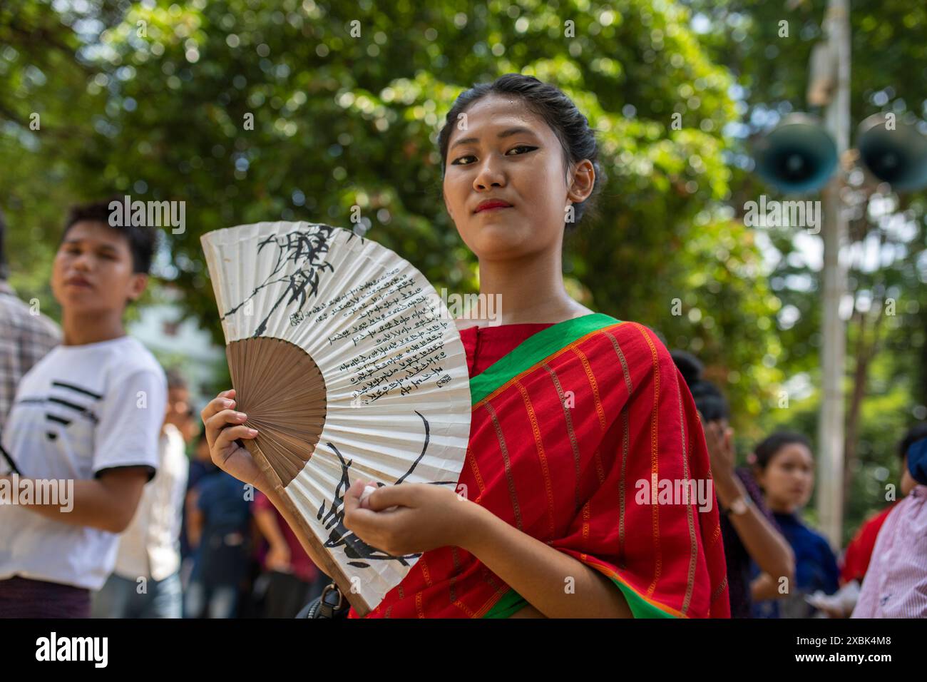 A woman of Garo community joined the event to mark the World Indigenous ...