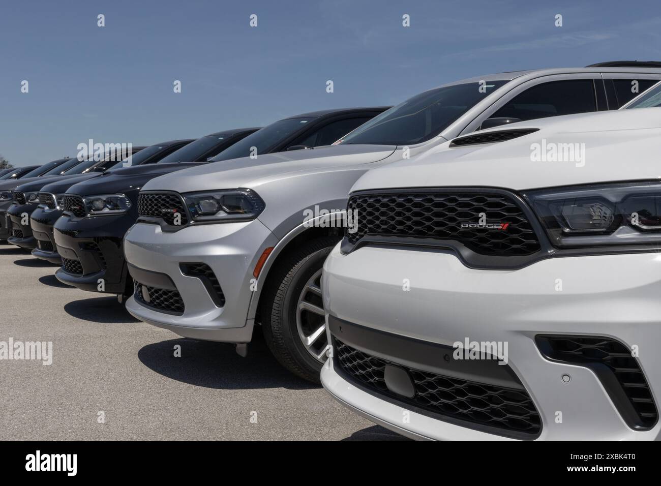 Lafayette - June 11, 2024: Dodge Durango display at a dealership. Dodge ...