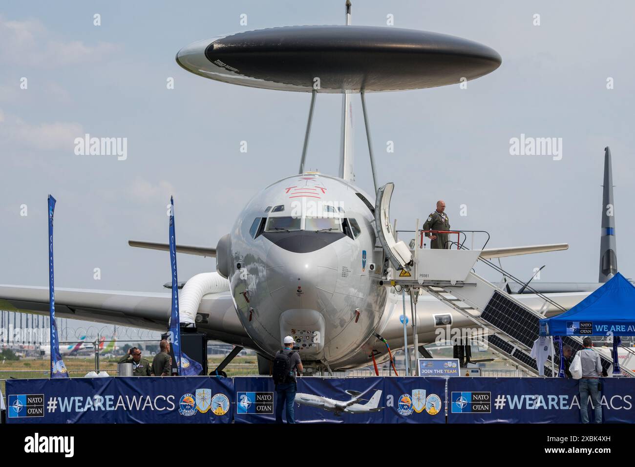 BERLIN - JUNE 06, 2024: The military aircraft Boeing E-3A Sentry AWACS ...