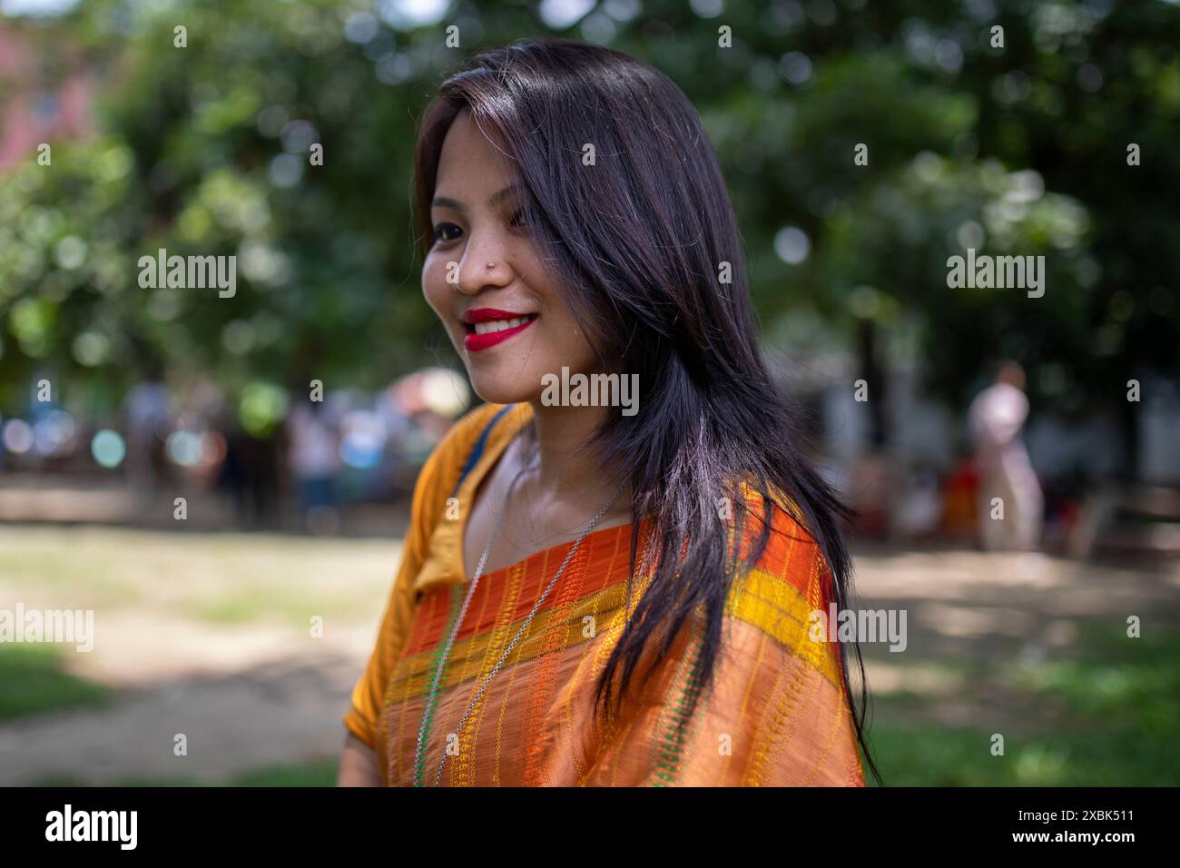 A tribe woman joined the event to mark the World Indigenous Day at the ...