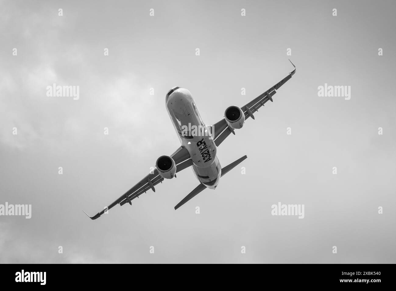 Demonstration flight of the narrow-body airliner Airbus A321XLR Stock ...