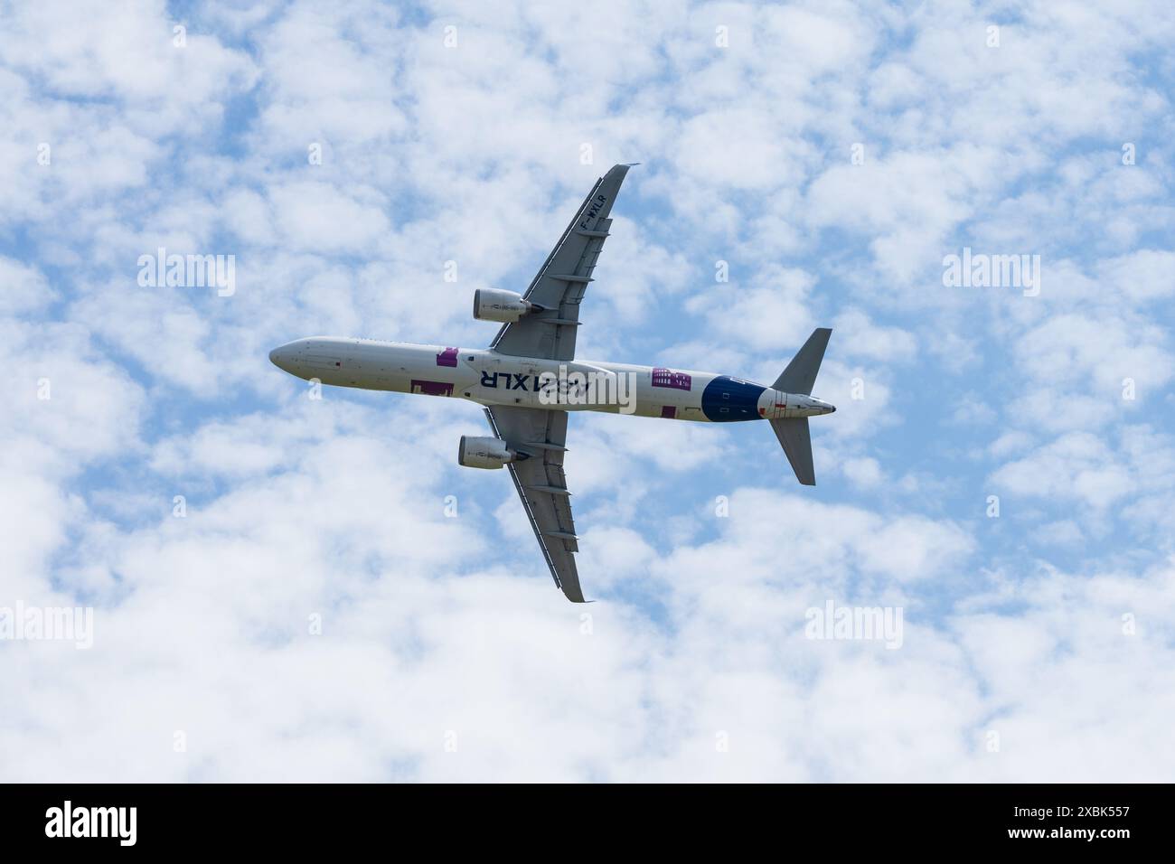 Demonstration flight of the narrow-body airliner Airbus A321XLR Stock ...