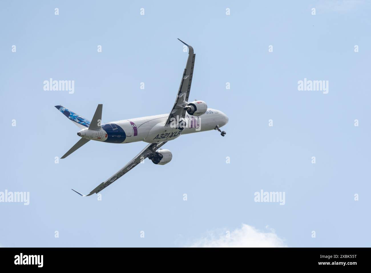Demonstration flight of the narrow-body airliner Airbus A321XLR Stock ...