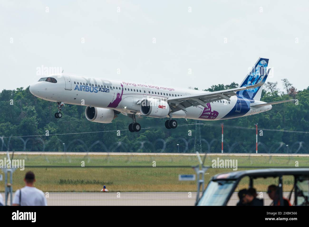Demonstration flight of the narrow-body airliner Airbus A321XLR Stock ...