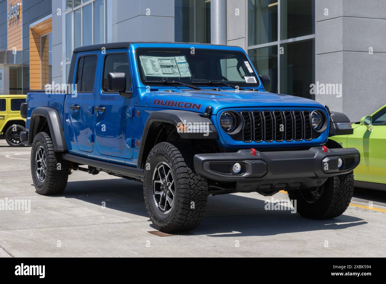 Lafayette - June 11, 2024: Jeep Gladiator Rubicon display. Jeep offers ...