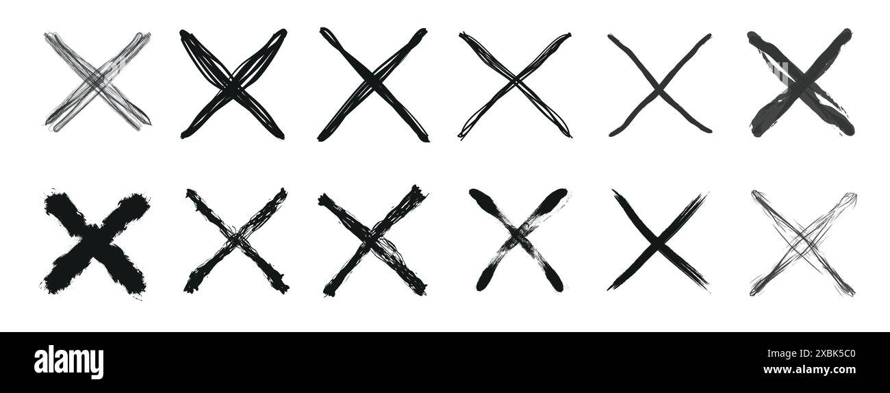 X marking Stock Vector Images - Alamy