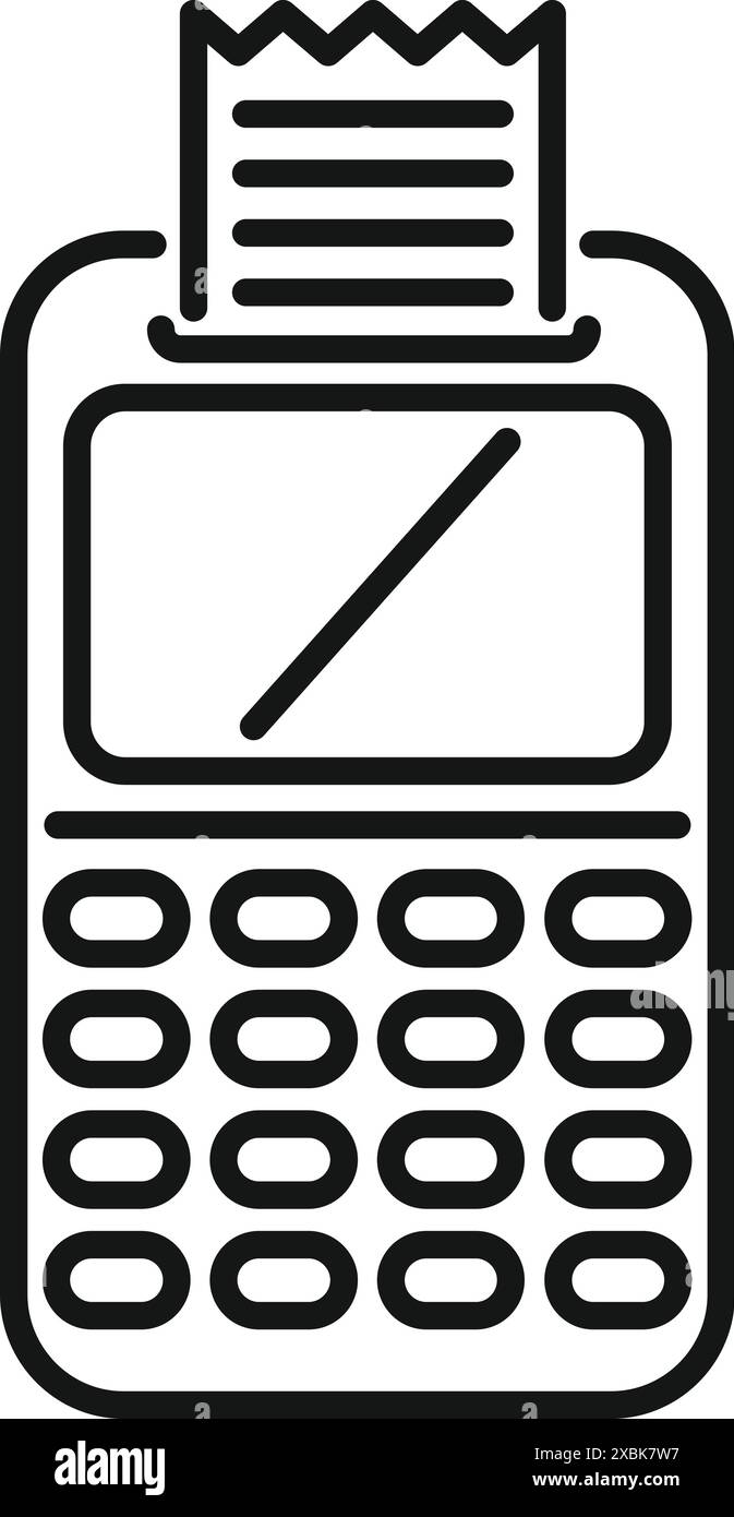 Line art icon depicting mobile Stock Vector Images - Alamy