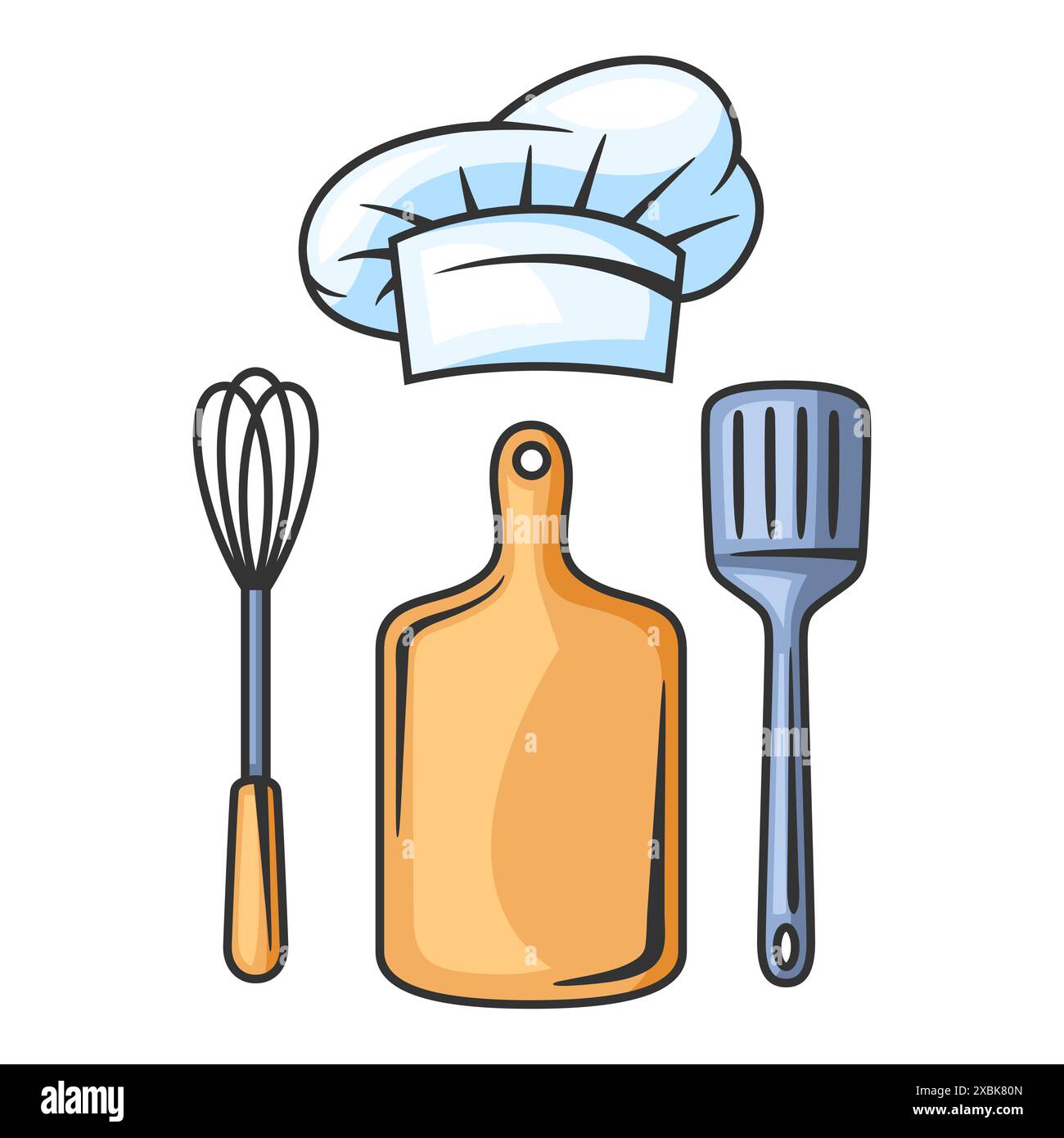 Illustration of kitchen utensils. Cooking tools for home and restaurant ...