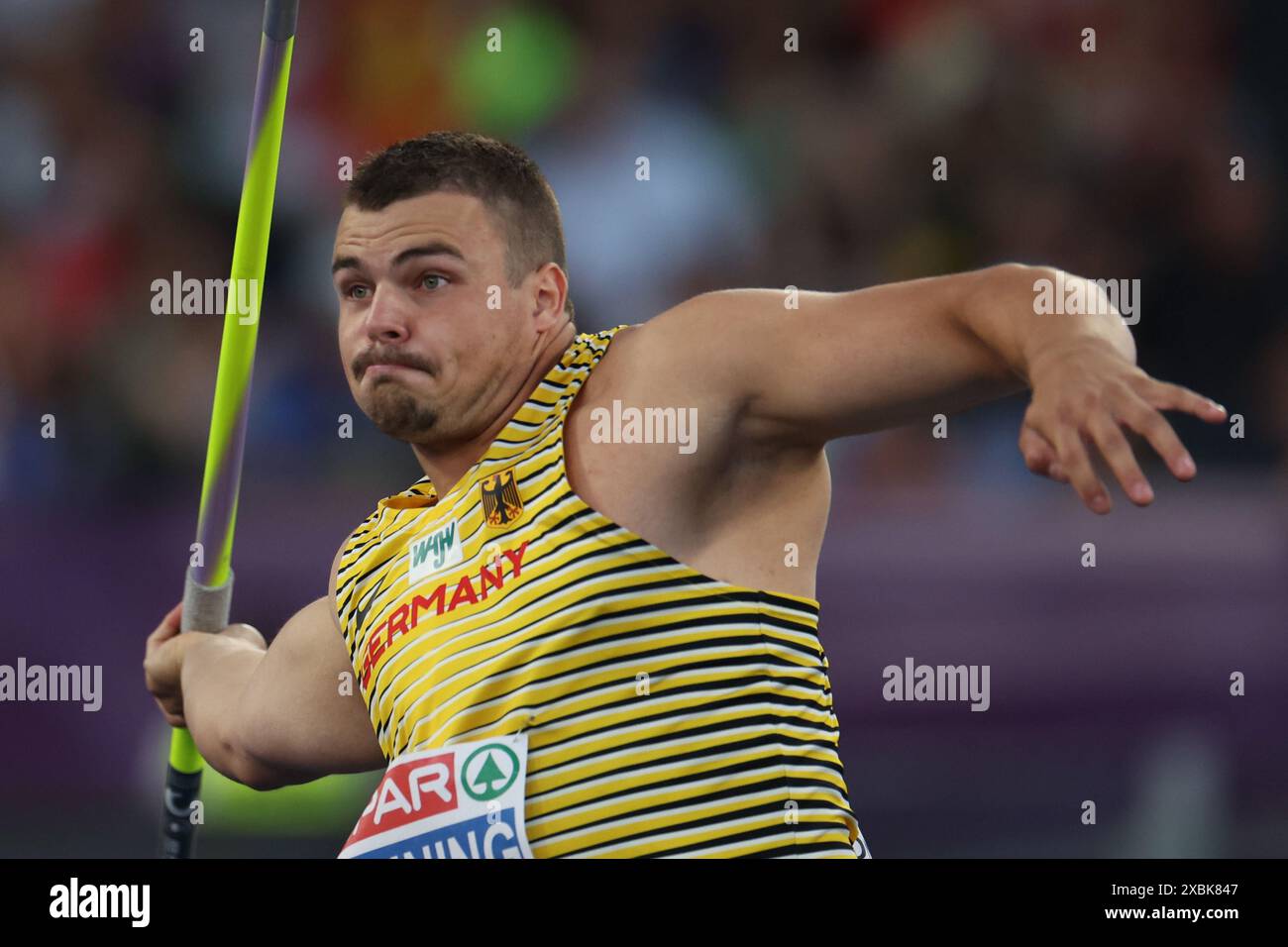 Rom, Italy. 12th June, 2024. Athletics: European Championships, javelin ...