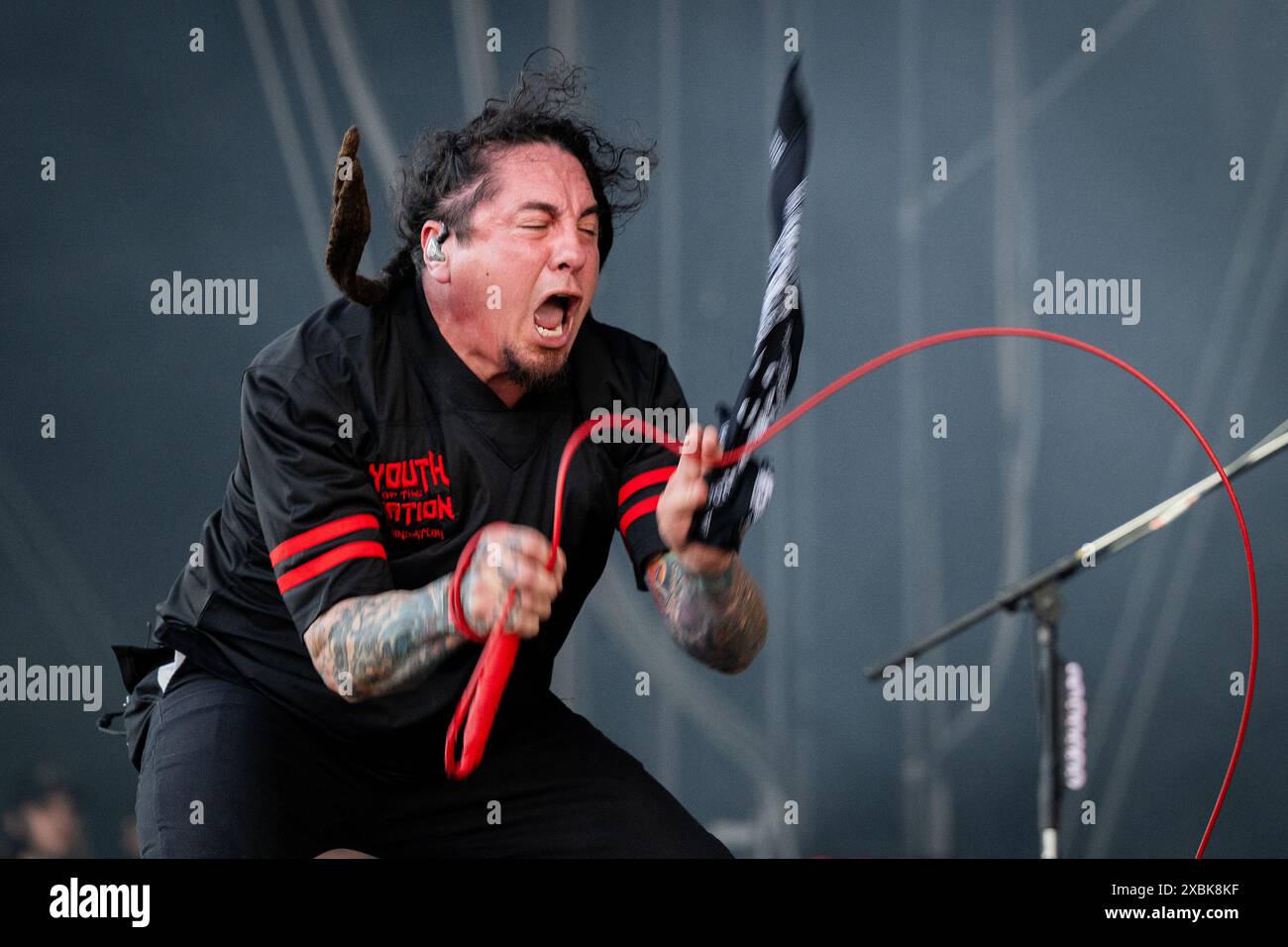 Hradec Kralove, Czech Republic. 12th June, 2024. Singer Sonny Sandoval ...