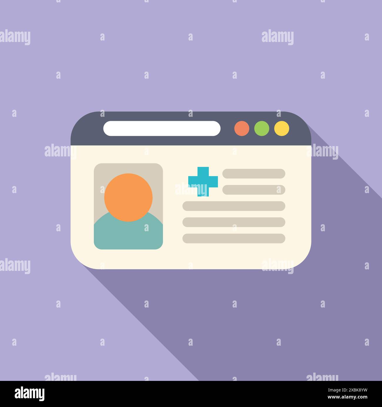 Online medical consultation service concept with patient profile ...