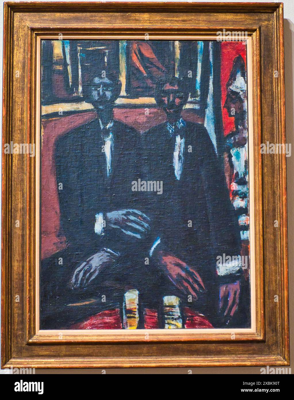 Max Beckmann Two Black Men in a Cabaret 1946 Columbus Museum of Art USA ...