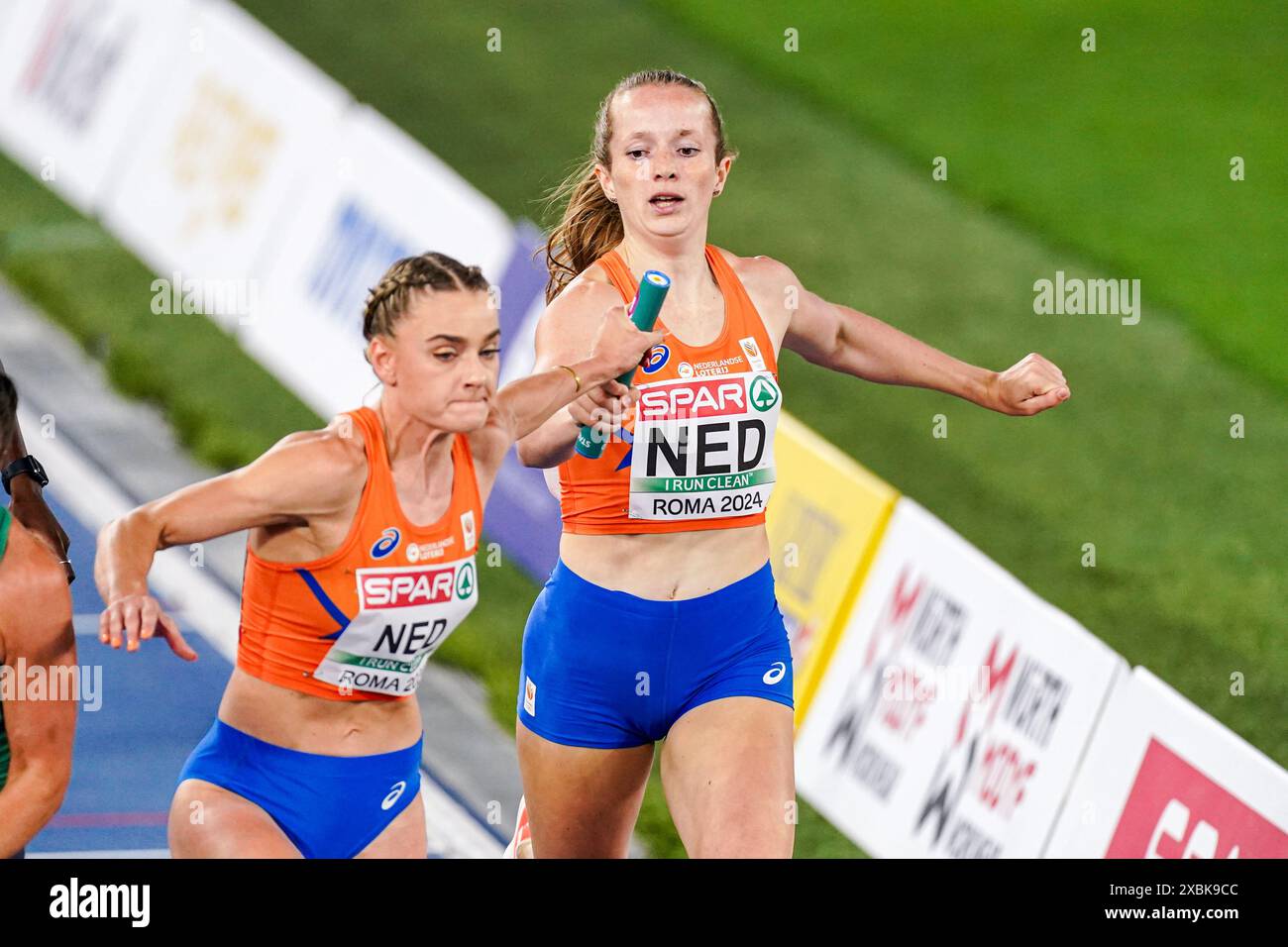 ROME, ITALY - JUNE 12: Cathelijn Peeters of the Netherlands handing her ...