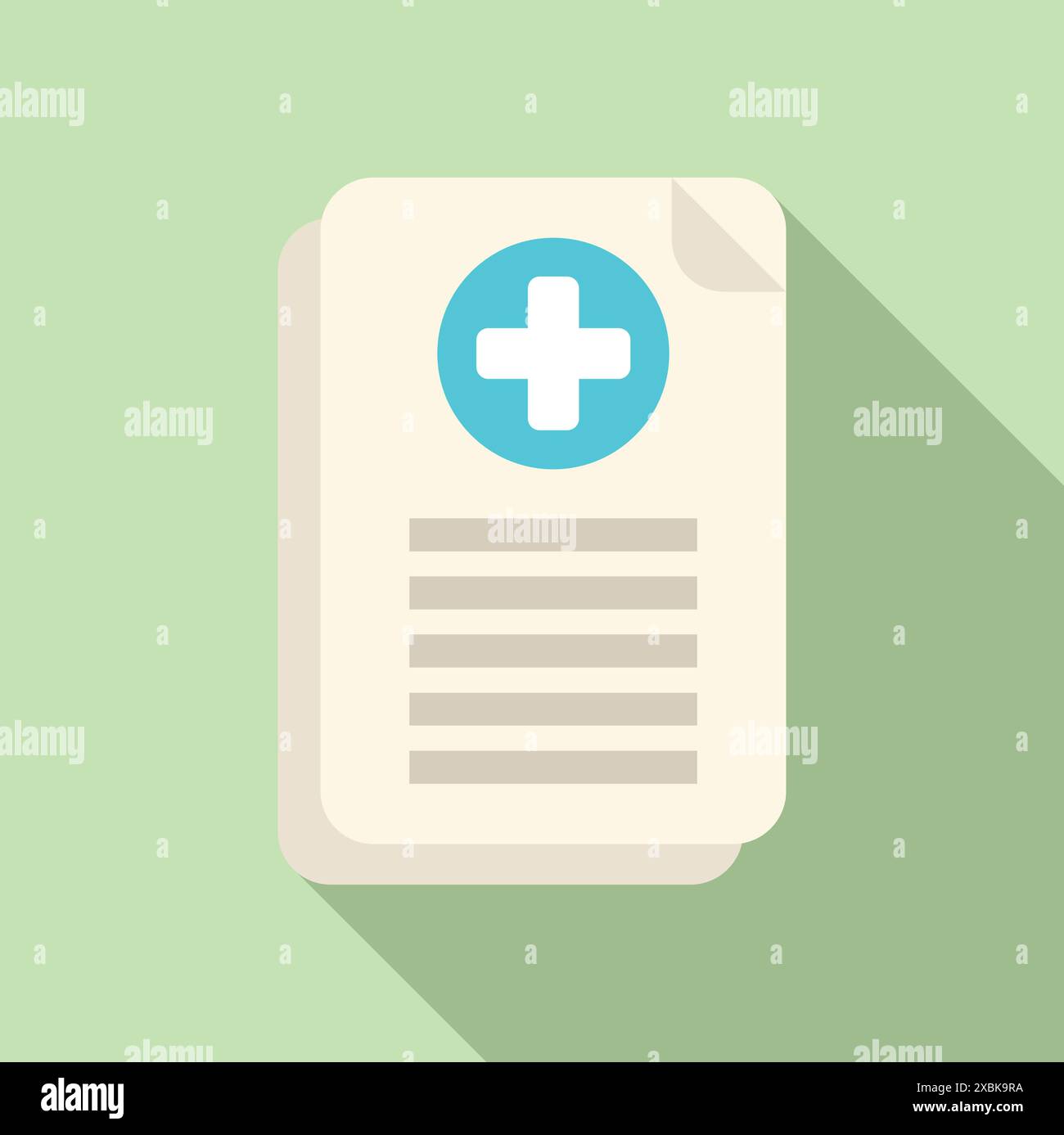 Medical history with patient data and cross symbol is representing ...