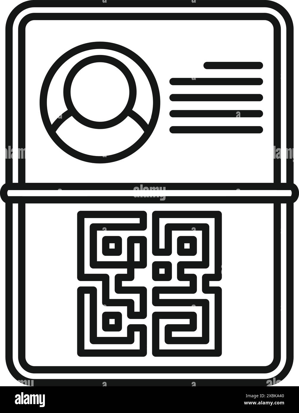 Digital id card featuring a qr code, providing secure and efficient ... Digital id card featuring a qr code, providing secure and efficient ...