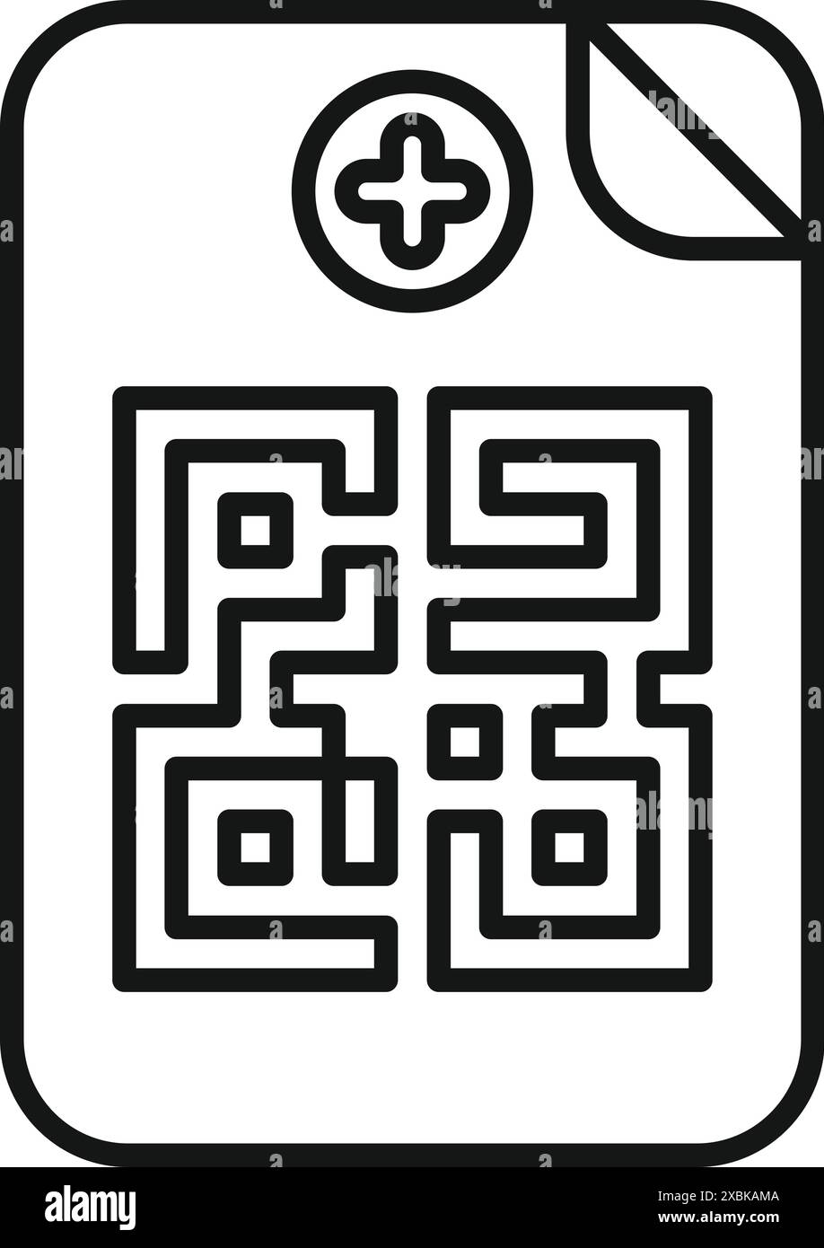 Medical record is displaying a qr code containing important patient ...