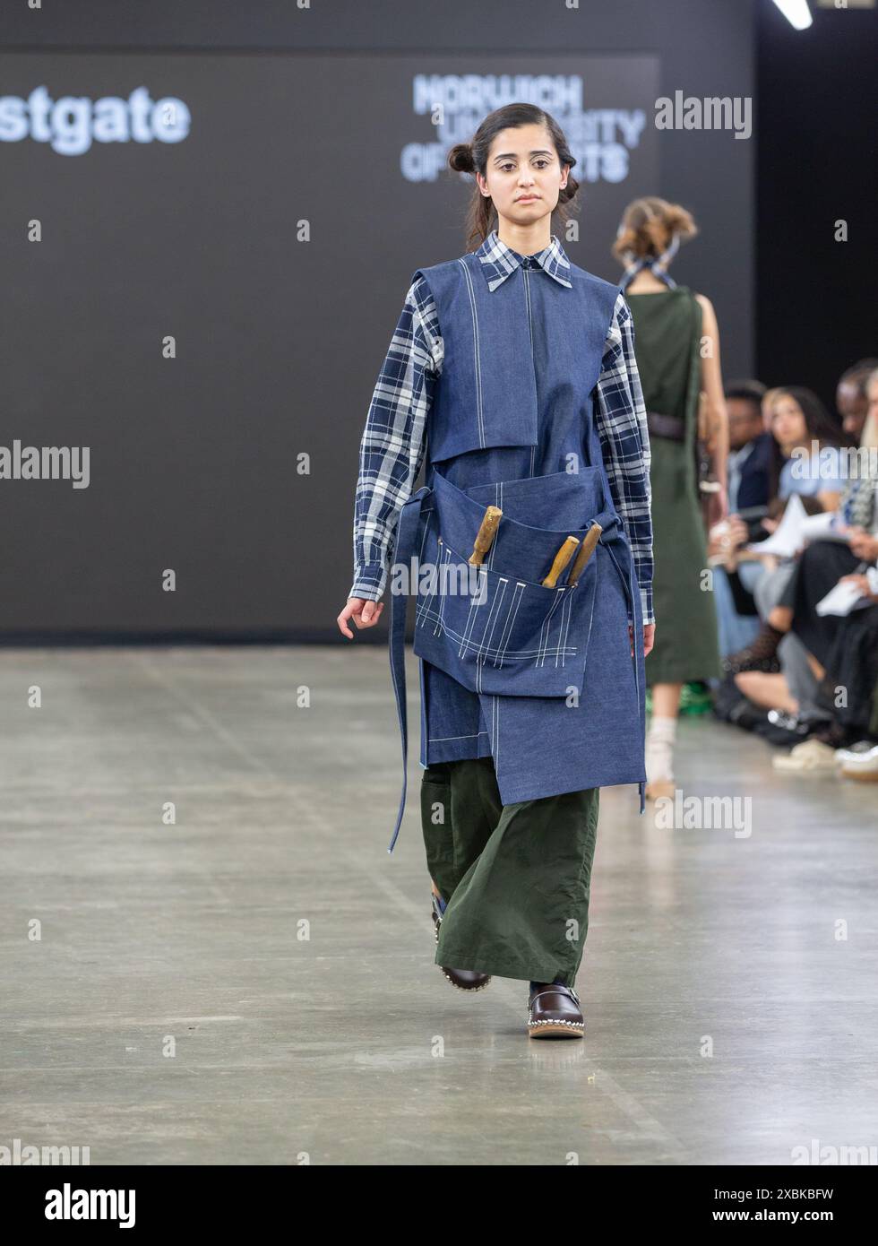 London, uk 12th June 2024 GFW international catwalk Graduate Fashion ...