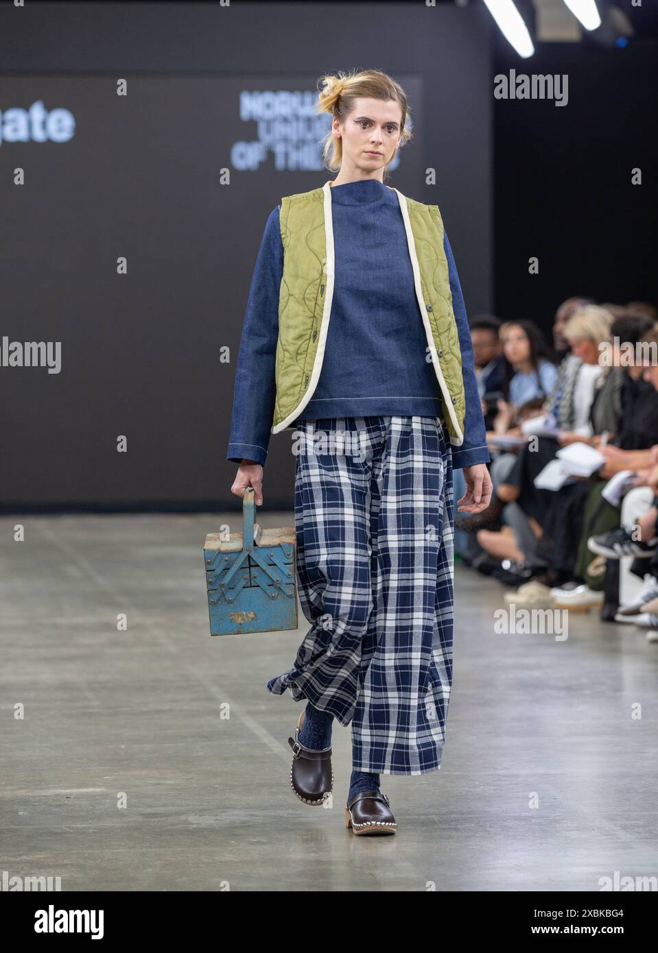 London, UK. 12th June, 2024. GFW international catwalk Graduate Fashion ...