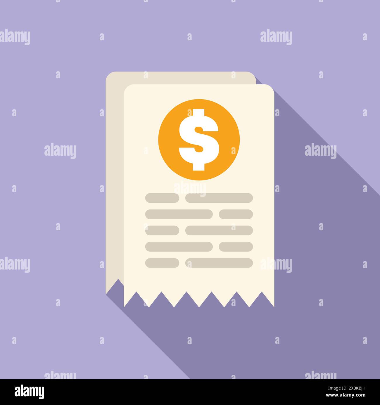 Paper invoice with dollar coin representing expenses incurred and ...