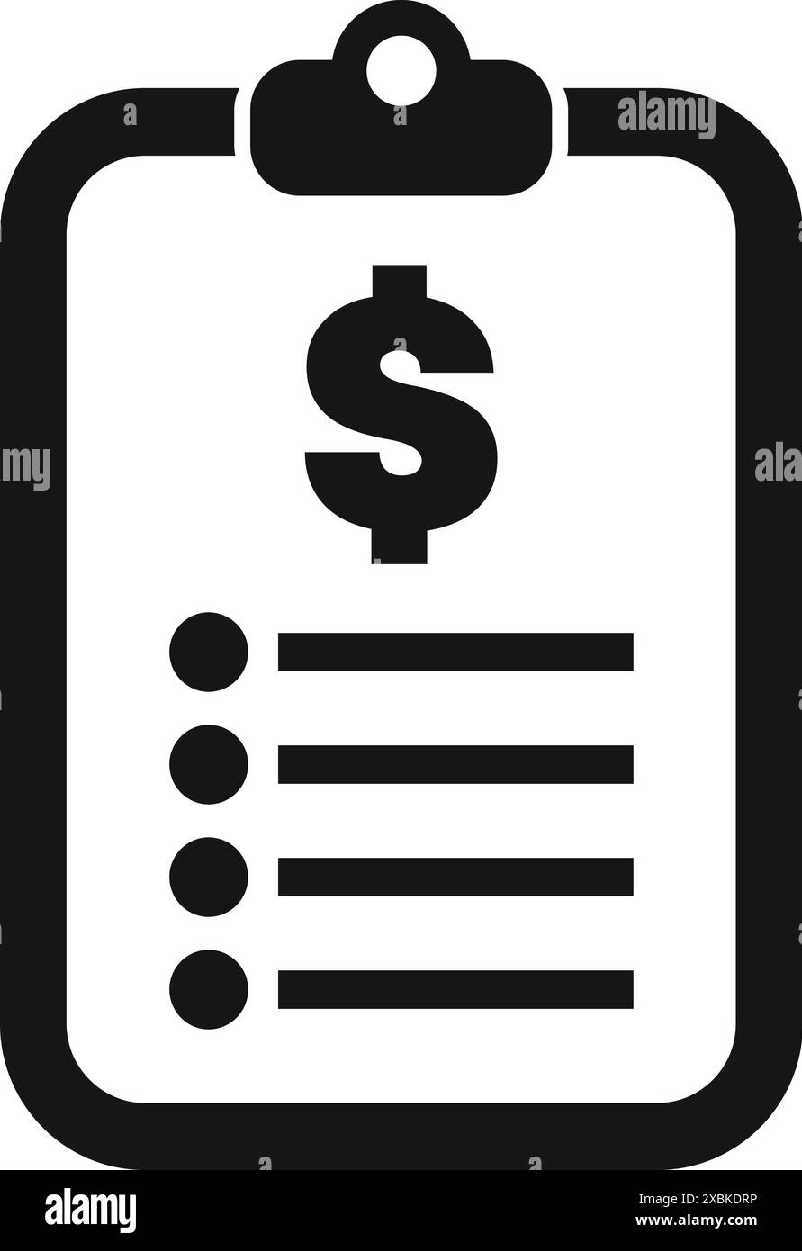 Black and white icon of a clipboard showing financial audit results ...