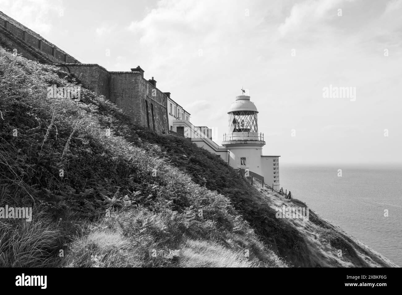 Photo of the Foreland lighthouse at Foreland Point on the north Devon ...