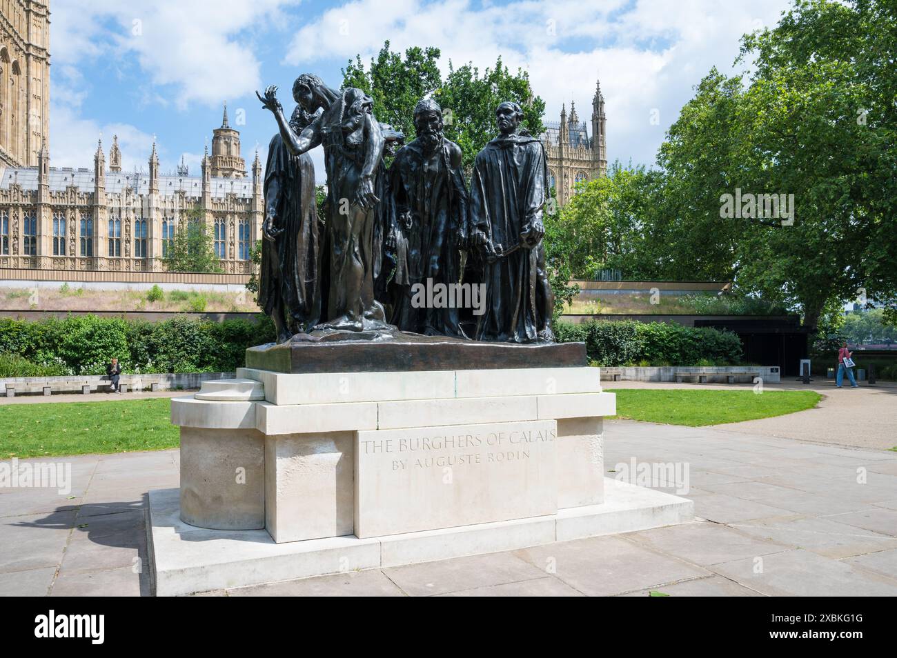 Cast bronze sculpture of The Burghers of Calais in Victoria Tower ...