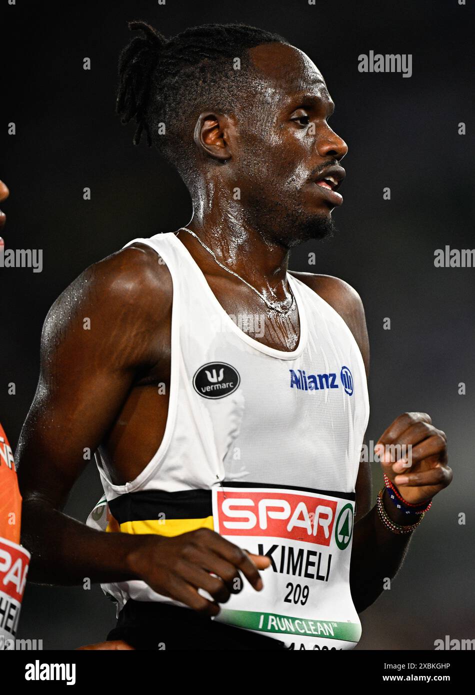 Rome, Italy. 12th June, 2024. Belgian athlete Isaac Kimeli pictured in ...