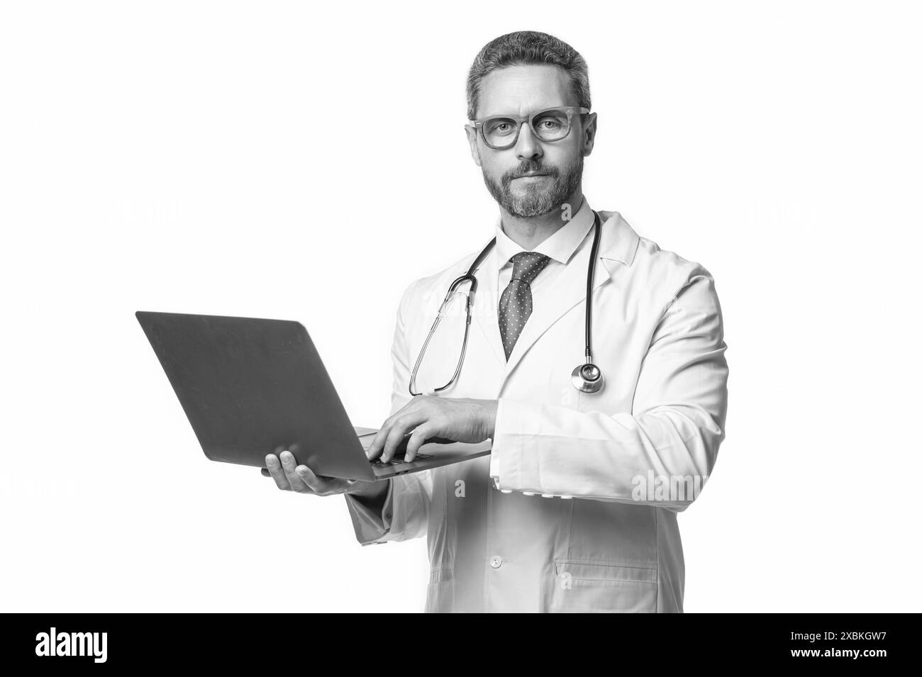 doctor presenting emedicine on background. image of emedicine and ...