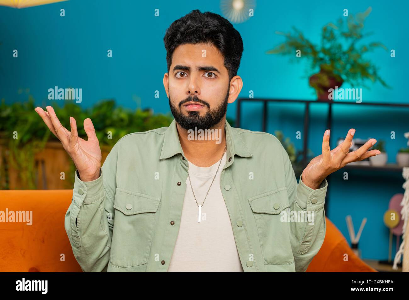 Why frustrated indian man raising hi-res stock photography and images ...