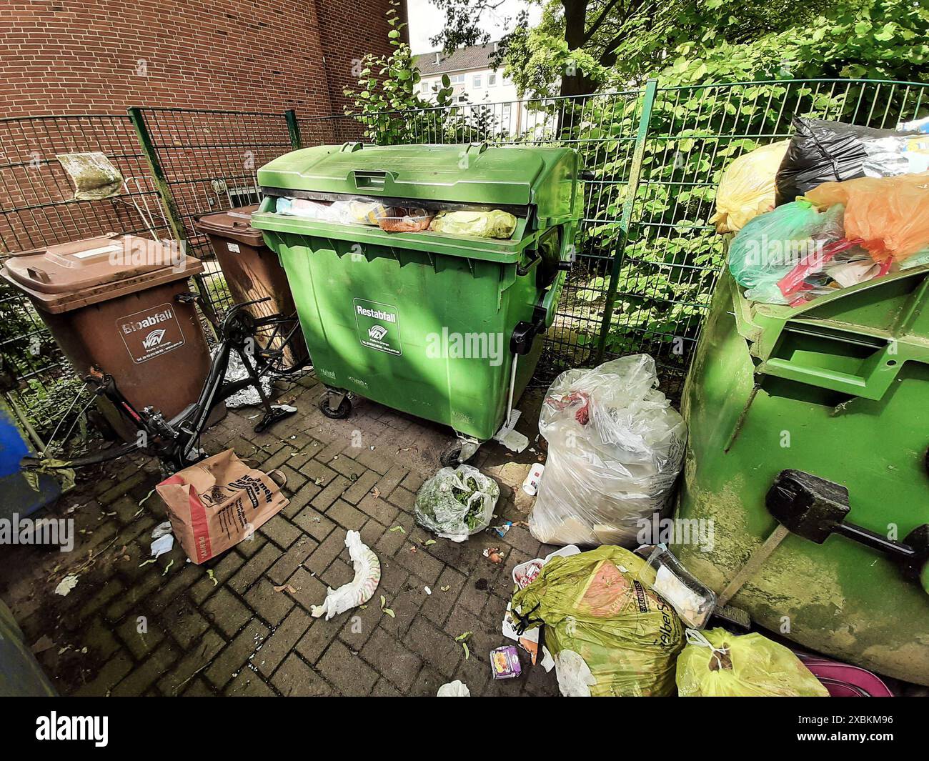 Überfüllte Müllcontainer *** Overfilled garbage containers Copyright ...