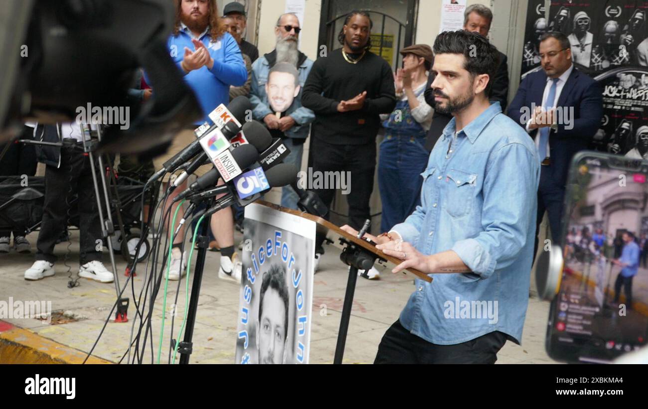 Los Angeles, California, USA 12th June 2024 Actor Micah Parker speaks ...
