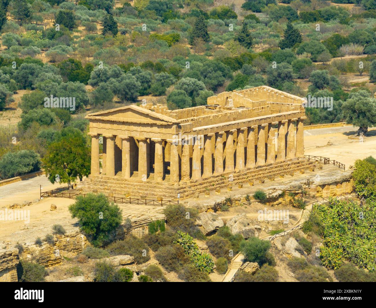 Temple of Concordia in the Valley of the Temples in Agrigento, Sicily ...