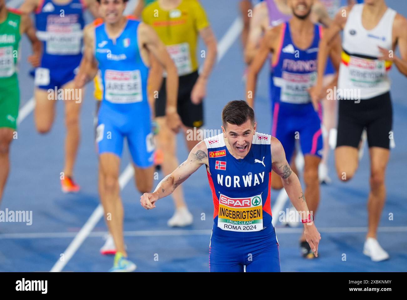 Rome, Italy 20240612. Jakob Asserson Ingebrigtsen 1500 metres, men ...